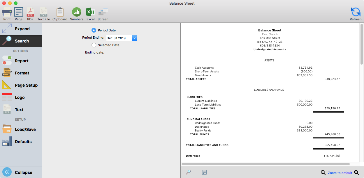 Print a Balance Sheet and Verify the Structure and Balances