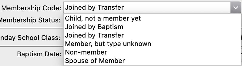 Membership Tab