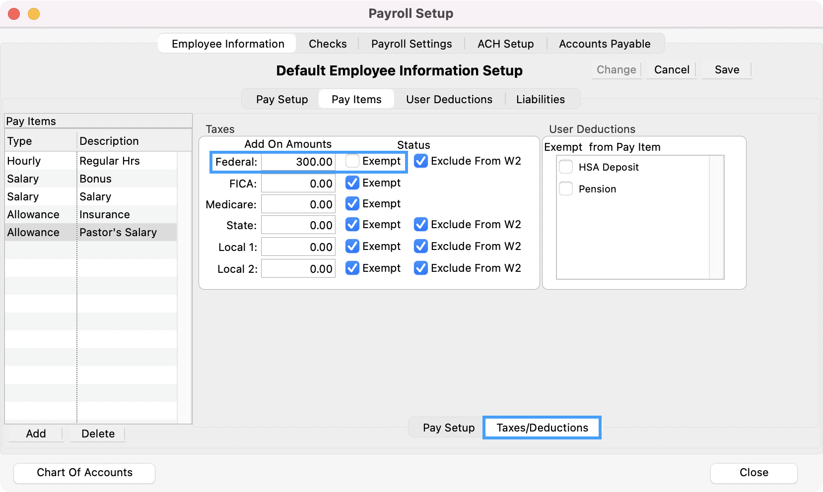 Setting Up Additional or Fixed Withholding