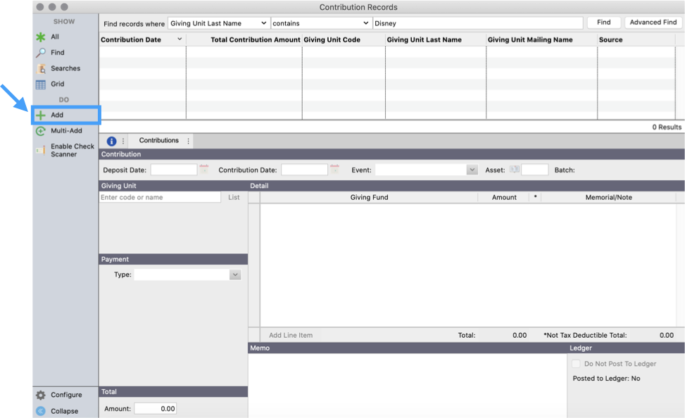 How to Enter Contributions from Contribution Records