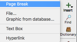Inserting Page Breaks, Files, and Graphics