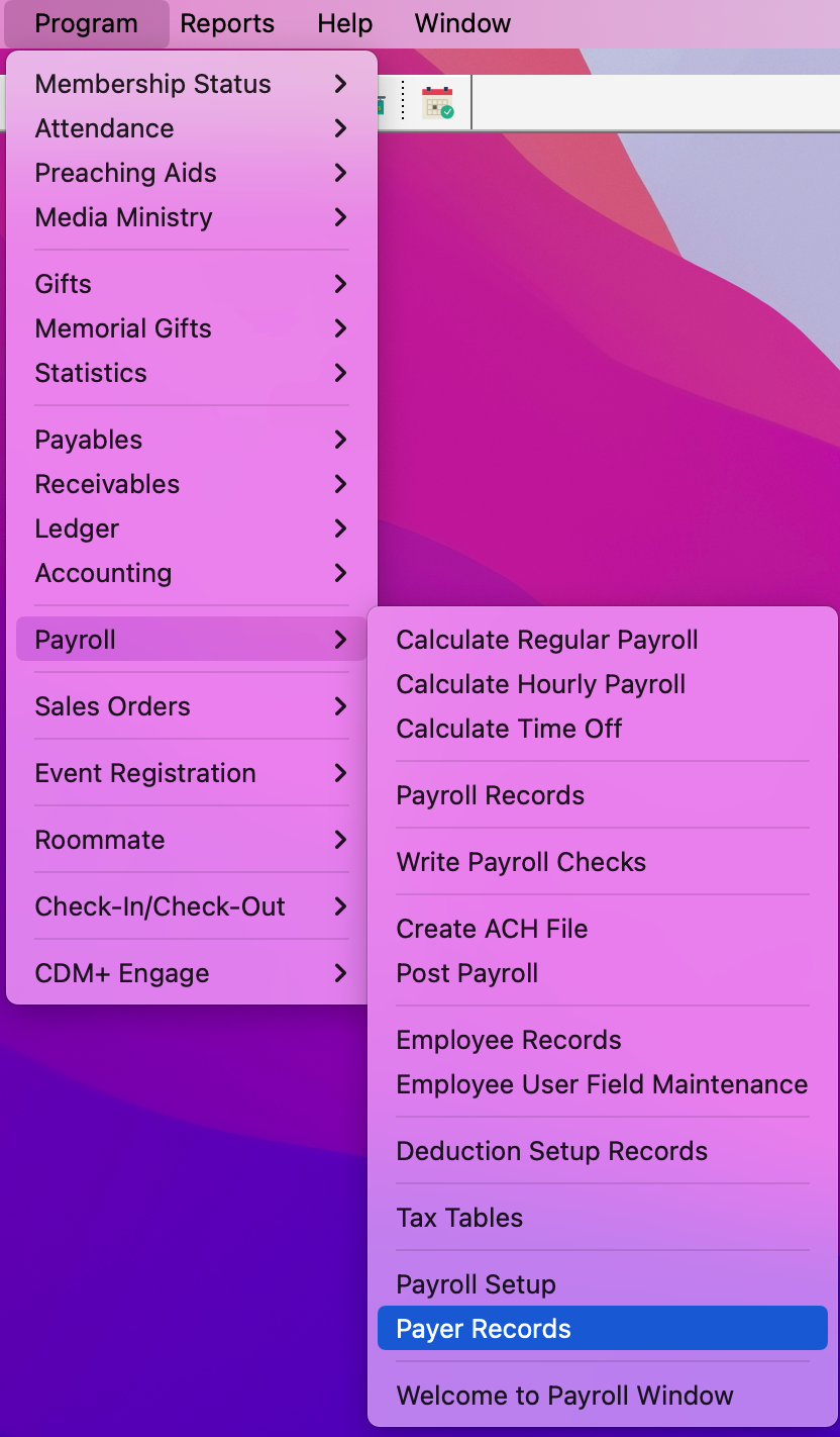 Creating a Payroll Payer Record