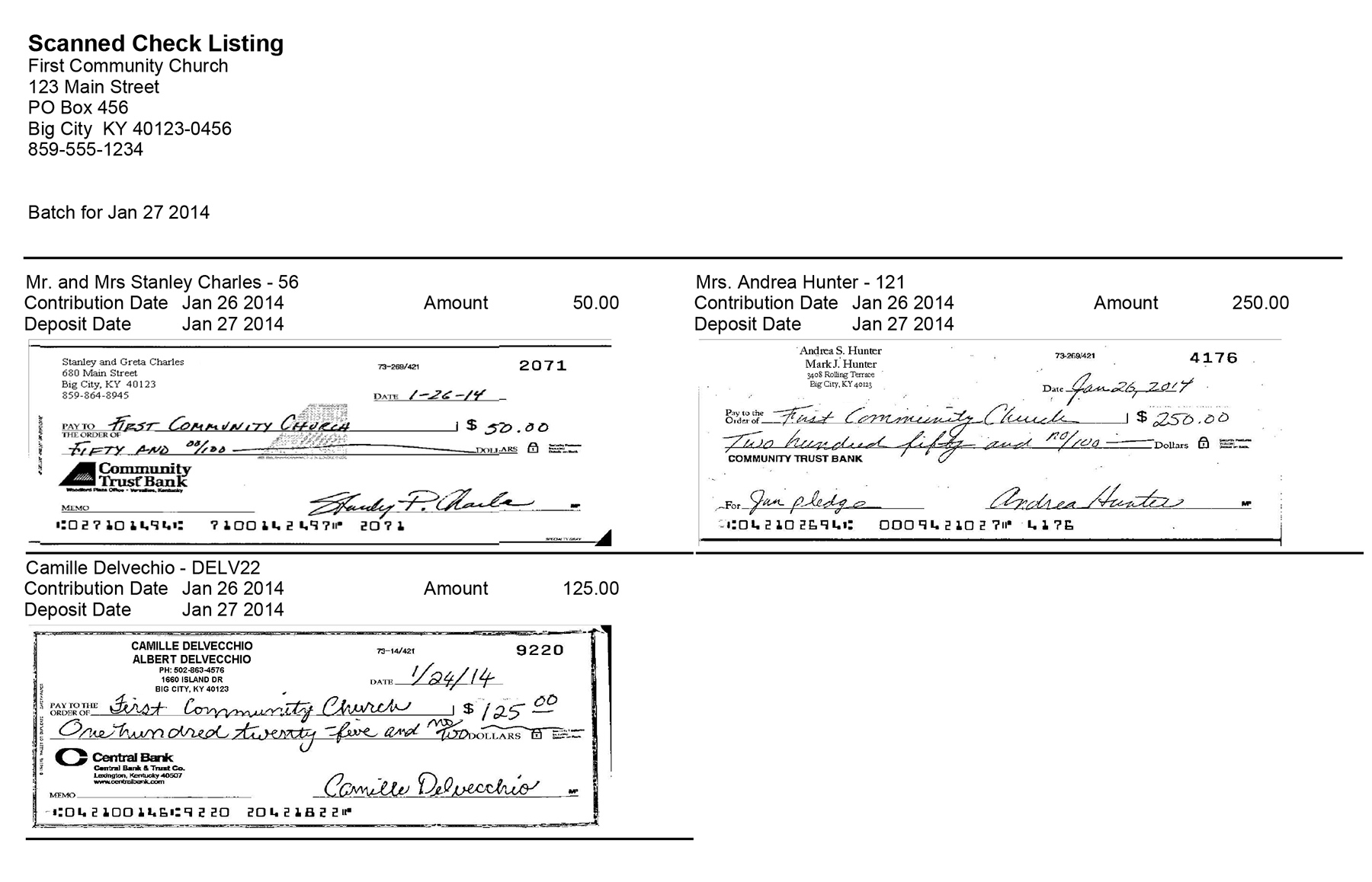 Using a Check Reader or Check Image Scanner
