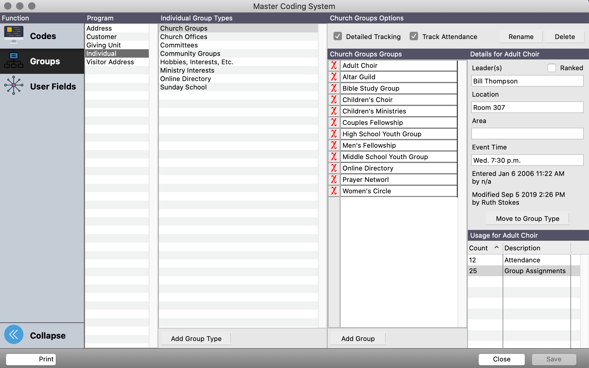 Detailed Tracking in Groups