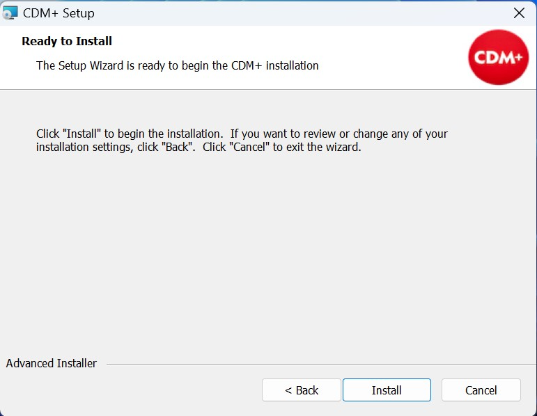 How to install CDM+ on Windows