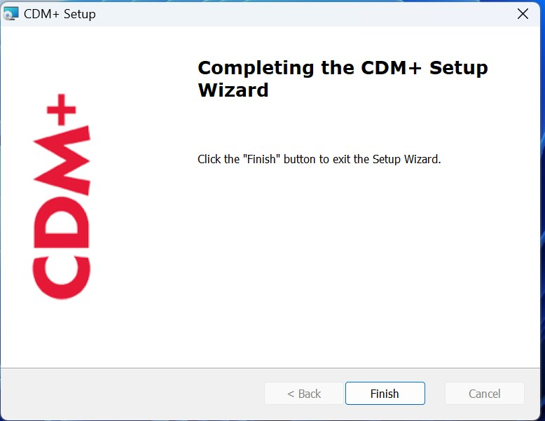 How to install CDM+ on Windows