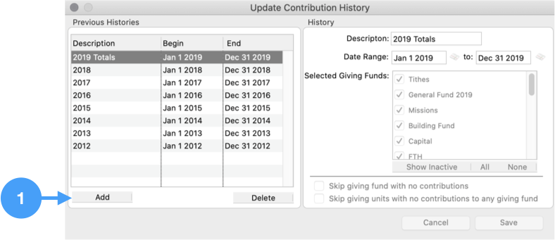 How To Create a Contribution History