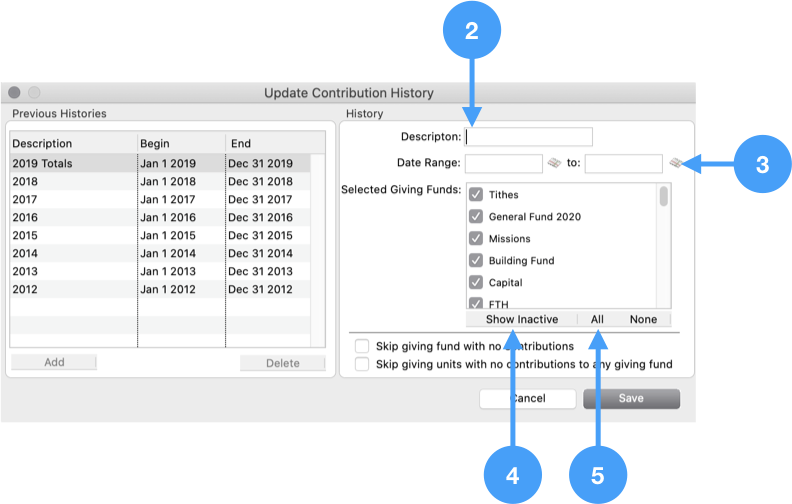 How To Create a Contribution History