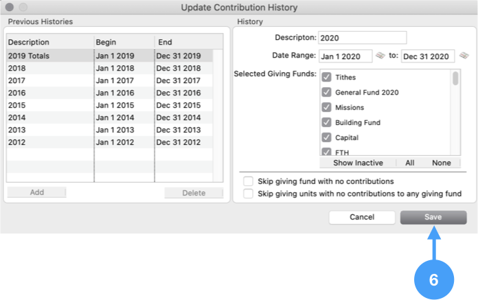 How To Create a Contribution History