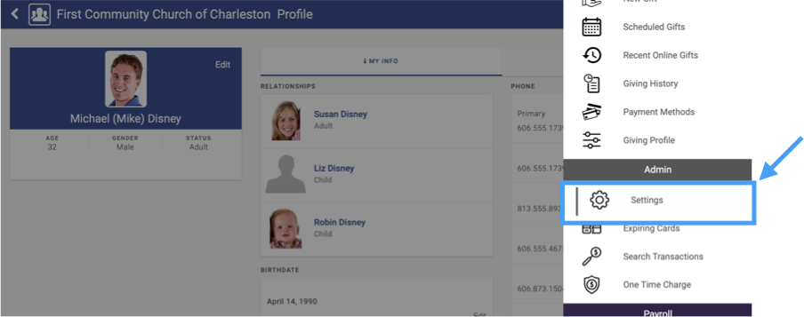 Engage Member Changes Settings