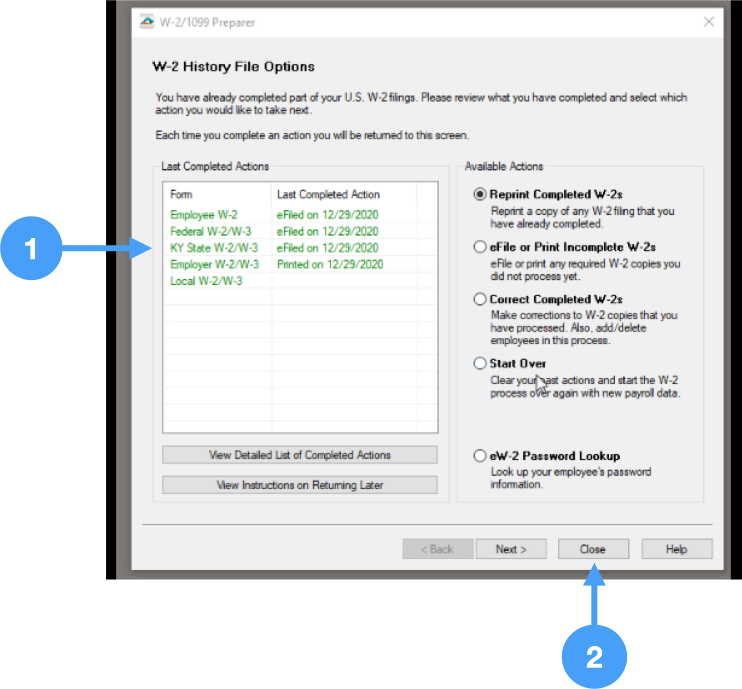 eFile W-2/W-3's (Windows)