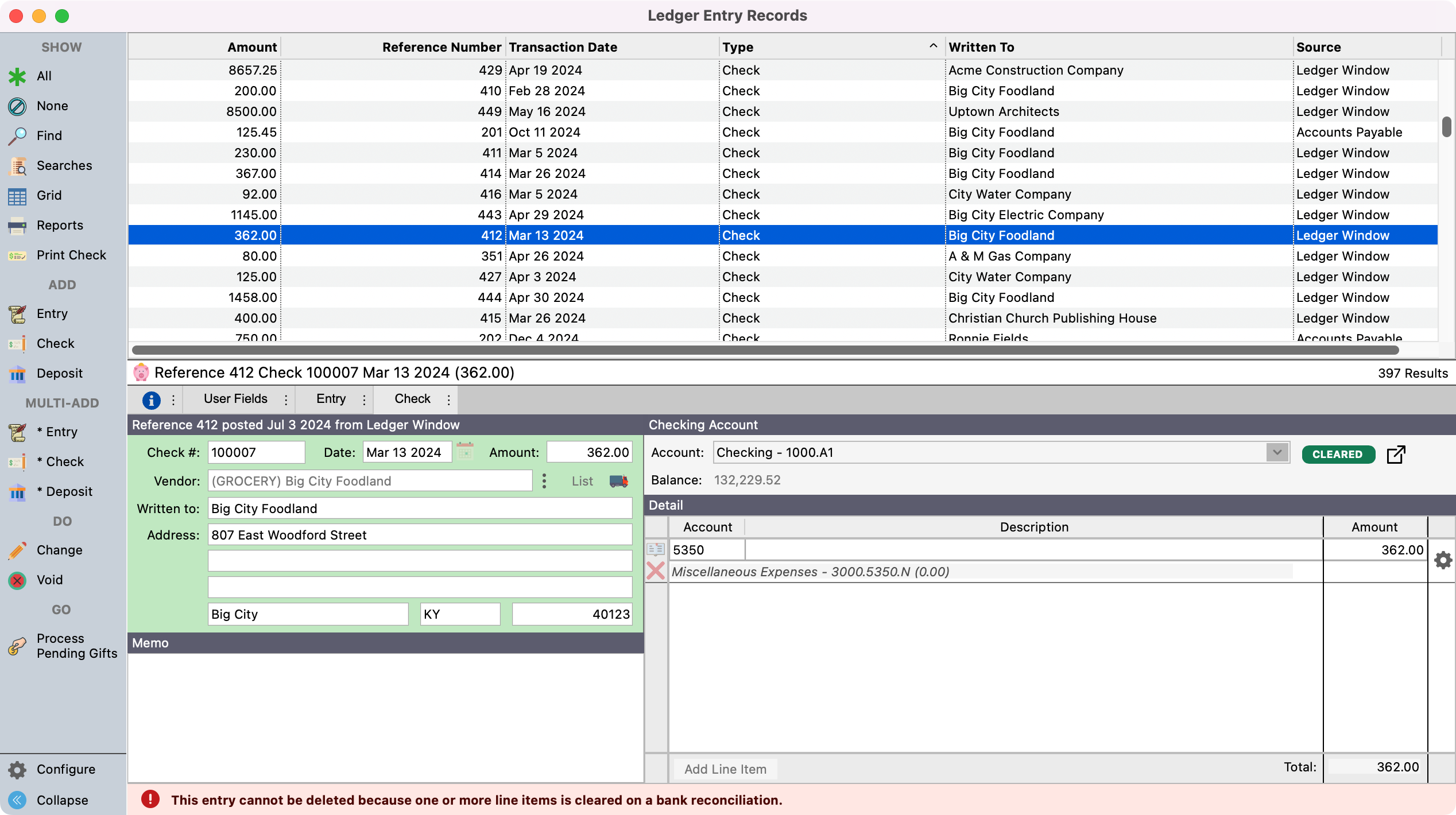 Ledger Changes - Voiding and Deleting